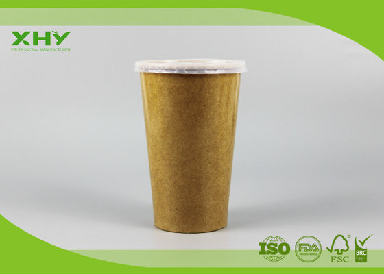 16oz 500ml High Quality Food Grade Single Wall Coffee Paper Cups with Lids supplier