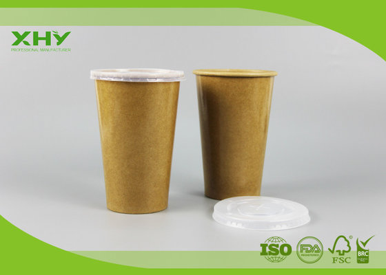16oz 500ml High Quality Food Grade Single Wall Coffee Paper Cups with Lids supplier