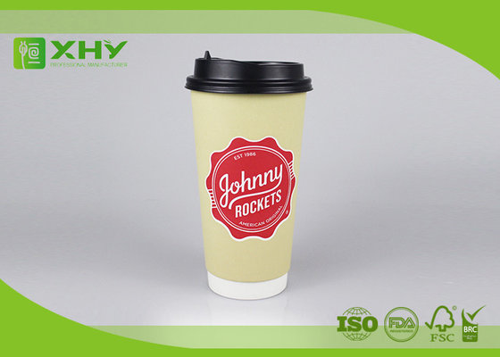 Matte Finished Coffee Paper Cups Manufacturing 20oz Double Wall Paper Cups with Lids supplier