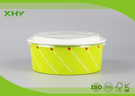 26 Ounce Logo Printed Brown Color Paper Salad Bowls For Grill , Disposable Paper Food Containers supplier