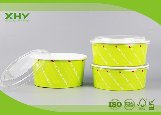 26 Ounce Logo Printed Brown Color Paper Salad Bowls For Grill , Disposable Paper Food Containers supplier