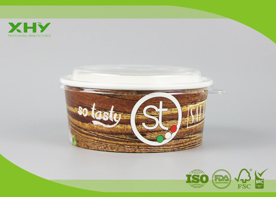 Take Away Flexo Printed Logo 32oz Paper Salad Bowls Containers FSC Certificated supplier