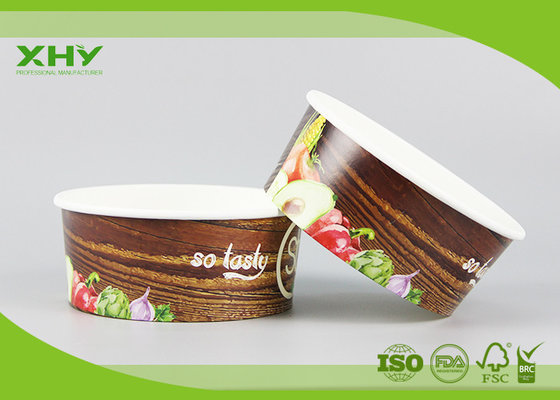 Take Away Flexo Printed Logo 32oz Paper Salad Bowls Containers FSC Certificated supplier