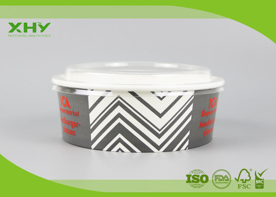 44oz Big Volum Take Away Market Use Paper Salad bowls with Clear Lids FDA Certificated supplier