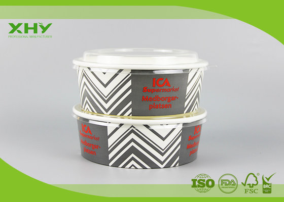 44oz Big Volum Take Away Market Use Paper Salad bowls with Clear Lids FDA Certificated supplier