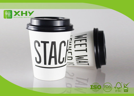 8oz 300ml Food Grade Logo Printed Single Wall Paper Cups For Hot Drink FDA Certificated supplier