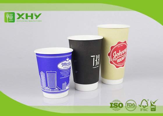 20oz 600ml Heat-insulated Coffee Double Wall Paper Cups Matte Finished with Lids supplier