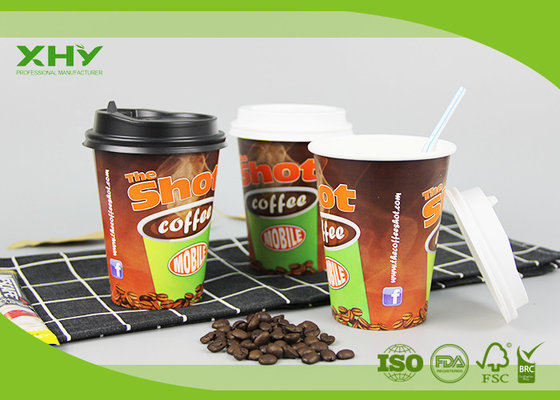 12oz Glossy Finished Custom Logo Printed Disposable Coffee Single Wall Paper Cups with Lids supplier
