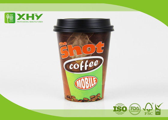 12oz Glossy Finished Custom Logo Printed Disposable Coffee Single Wall Paper Cups with Lids supplier