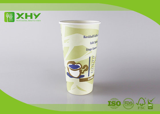 Custom Printed 20oz  Hot Paper Cups With Lid , Eco Friendly Disposable Coffee Cups supplier