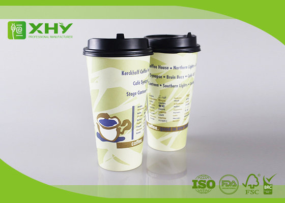 Custom Printed 20oz  Hot Paper Cups With Lid , Eco Friendly Disposable Coffee Cups supplier