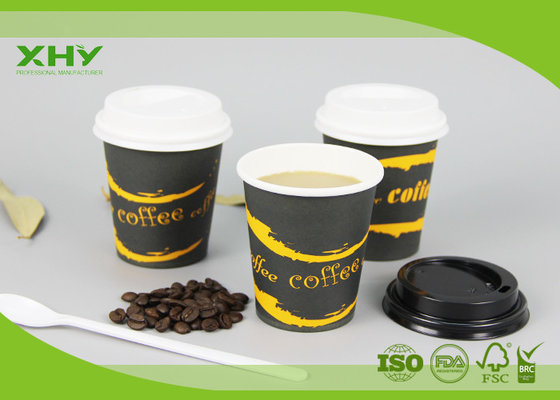 Disposable Coffee Cups Take away Coffee Cups Hot Drink Paper Cups with Lids supplier