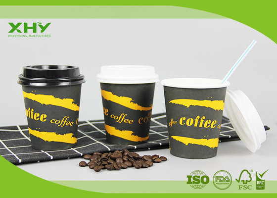 Disposable Coffee Cups Take away Coffee Cups Hot Drink Paper Cups with Lids supplier