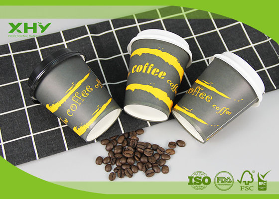 Disposable Coffee Cups Take away Coffee Cups Hot Drink Paper Cups with Lids supplier