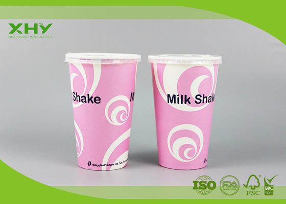 16oz 500ML FDA Certificated Cold Drink Paper Cups with Lids For Frozen Juice supplier