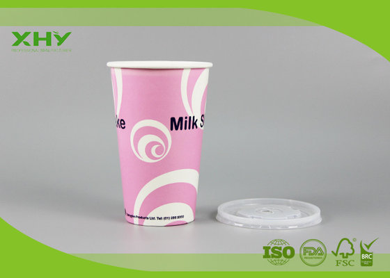 16oz 500ML FDA Certificated Cold Drink Paper Cups with Lids For Frozen Juice supplier