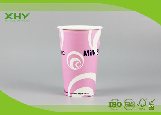 16oz 500ML FDA Certificated Cold Drink Paper Cups with Lids For Frozen Juice supplier