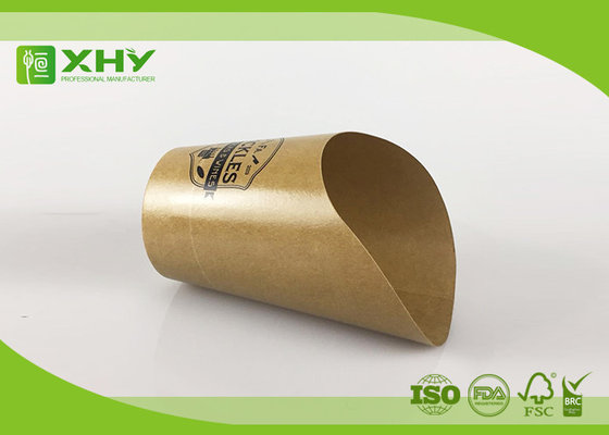 Custom Logo Printed Kraft Paper French Fries Cups BRC Certificated 9oz supplier