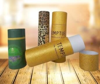 Customized Printing Cylinder Paper Tube Cardboard Packaging Boxes Round Paper Tube With EVA Insert For Glass Test Tube W