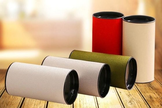 Customized Printing Cylinder Paper Tube Cardboard Packaging Boxes Round Paper Tube With EVA Insert For Glass Test Tube W