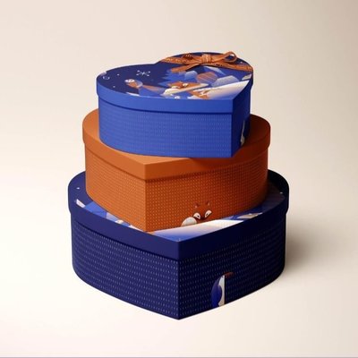 2024 Hot Sale Factory Customized Luxury Heart-Shaped Chocolate Gift Packaging Box