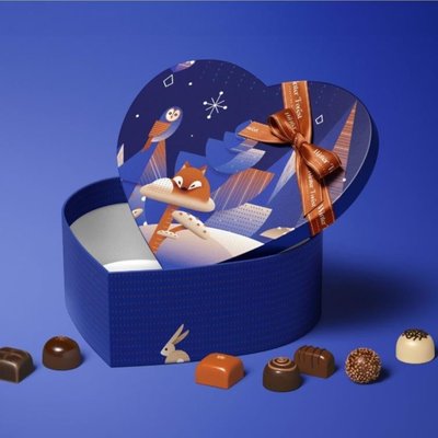 2024 Hot Sale Factory Customized Luxury Heart-Shaped Chocolate Gift Packaging Box