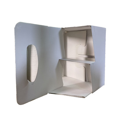 Goods in Stock Wholeasale Cheap Customized Printed Corrugated Paper 2 Coffee Cup Holder with Handle MOQ 100PCS