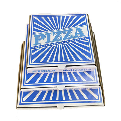 Goods in Stock Wholeasale Corrugated Kraft 8-12 Inch Pizza Box with Disposable Lock, MOQ 100PCS