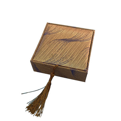 Wholesale Customized Luxury Satin Fabric Ring/Jewelry/Necklace Packaging Gift Box Hardcover Packing Gift Box with Fring