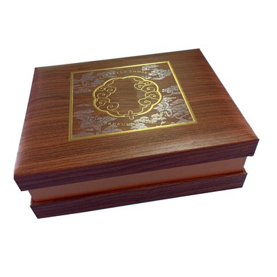 Wholeasale Customized High Quality Imitation Wood Pattern Gift Packaging Box Hardcover Packing Box with Logo
