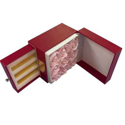 Wholesale Customized Luxury High Quality Double-Deck Drawer Type Hardcover Gift Packaging Box Jewelry Packaging Box