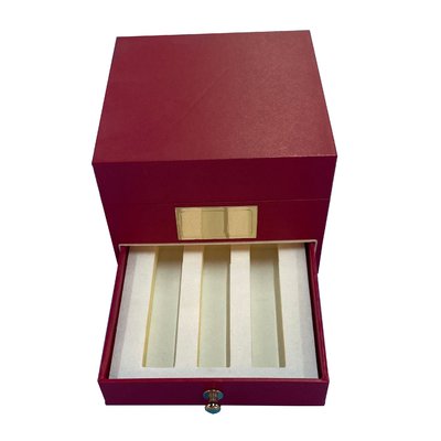 Wholesale Customized Luxury High Quality Double-Deck Drawer Type Hardcover Gift Packaging Box Jewelry Packaging Box