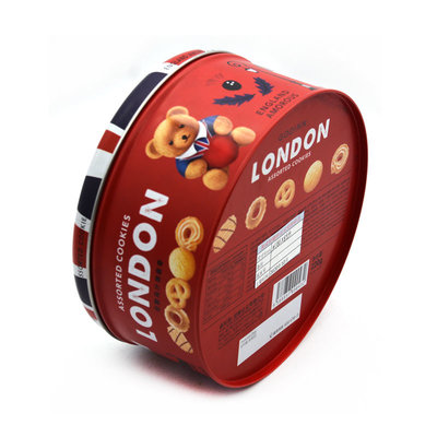 Wholesale Customized Tinplate Biscuit Storage Container Round Metal Box/Can Cookie/Candy/Chocolate/Tea Tin Jar Packaging