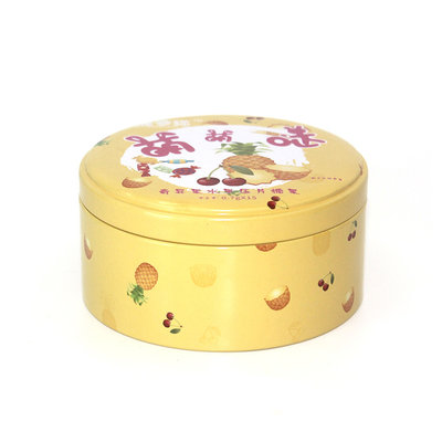 Wholesale Customized Tinplate Biscuit Storage Container Round Metal Box Cookie Tinplate Box Food Tin Biscuit Can