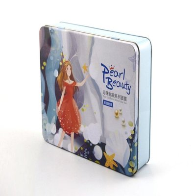 Custom Luxury Fancy Perfume Lipstic Makeup Facial Mask Metal Packing Tin Packing Box Cosmetic Packaging