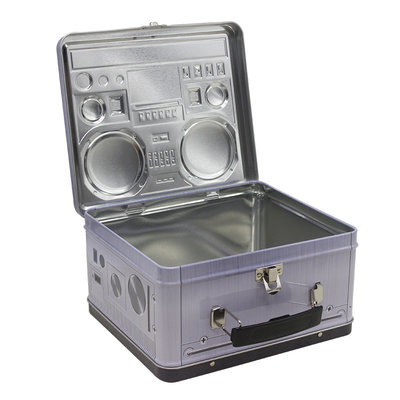 Custom Irregular Fancy Radio Shape Gift Candy Toy Package Tin Box Cookies Tinplate Packaging