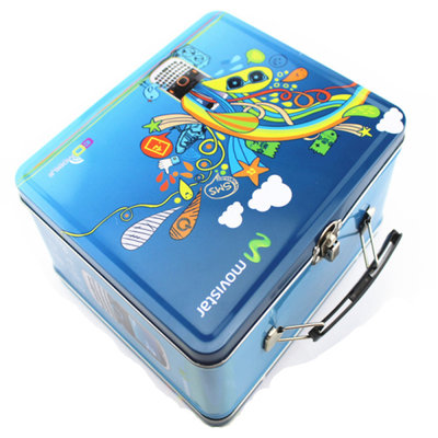 Wholesale Custom Best Price Candy Cookie Chocolate Metal Gift Packaging Gift Box with Handle