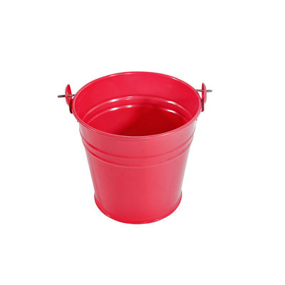 Wholesale Custom Printing Galvanized Metal Beer Holder Zinc-Plated Metal Ice Bucket with Handle