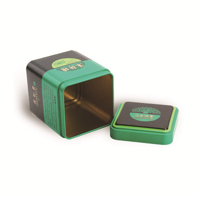 Wholesale Custom Square Tea Sugar Coffee Canisters Food Tea Packaging Metal Tin Can Box Coffee Spice Black Square Tin