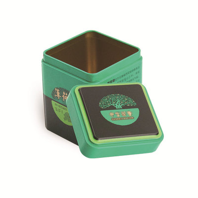 Wholesale Custom Square Tea Sugar Coffee Canisters Food Tea Packaging Metal Tin Can Box Coffee Spice Black Square Tin