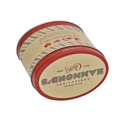 Custom Round Gift Chocolate Packaging Biscuit Cookie Tin Box Metal Tin Can