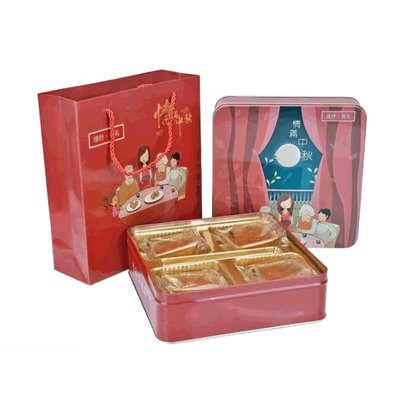 Factory Wholesale Custom Large Size Food Packaging Tin Can Mooncake Tin Can Gift Packaging Box