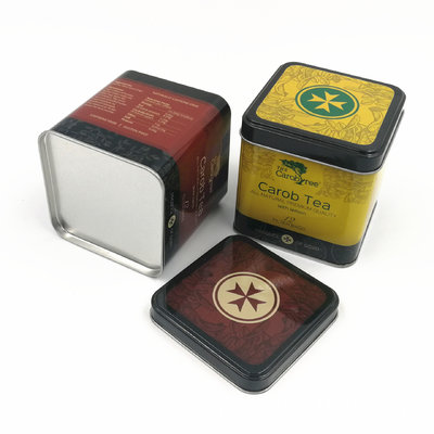 Factory Price Wholesale Custom Tin Box Square Shape Coffee Tea Tins Can with Lid