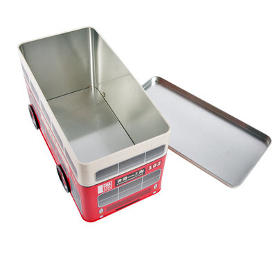Wholesale Custom Chocolate Tin for Gift Tin Boxes Packaging Cookies Tin Box Car Shaped Money Tin with Slot for Toy