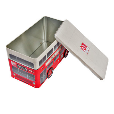 Wholesale Custom Chocolate Tin for Gift Tin Boxes Packaging Cookies Tin Box Car Shaped Money Tin with Slot for Toy