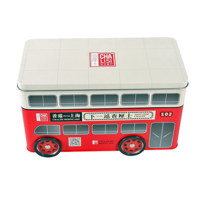 Wholesale Custom Chocolate Tin for Gift Tin Boxes Packaging Cookies Tin Box Car Shaped Money Tin with Slot for Toy