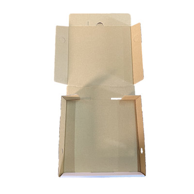 Goods in Stock Wholeasale Corrugated Kraft 8-12 Inch Pizza Box Food Packaging Box with Disposable Lock, MOQ 100PCS