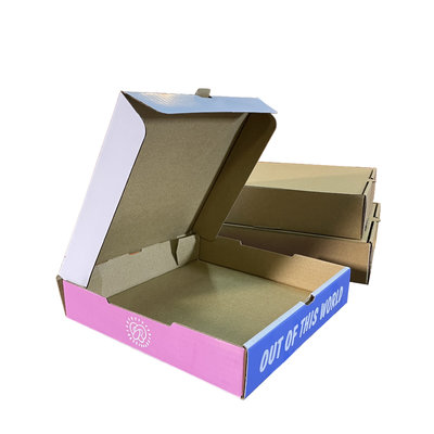 Wholesale Custom Printed Size Color Kraft Paper Corrugated Food Pizza Packaging Box with Logo