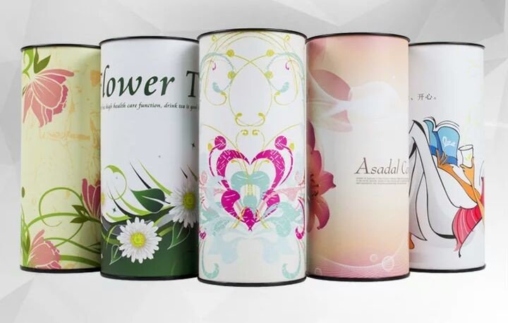Customized Printing Cylinder Paper Tube Cardboard Packaging Boxes Round Paper Tube With EVA Insert For Glass Test Tube W