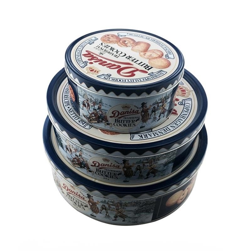 Factory Price Custom Tinplate Packing Round Metal Box Container Cake/Cookie/Tea/Candies Gift Tin Packaging Box